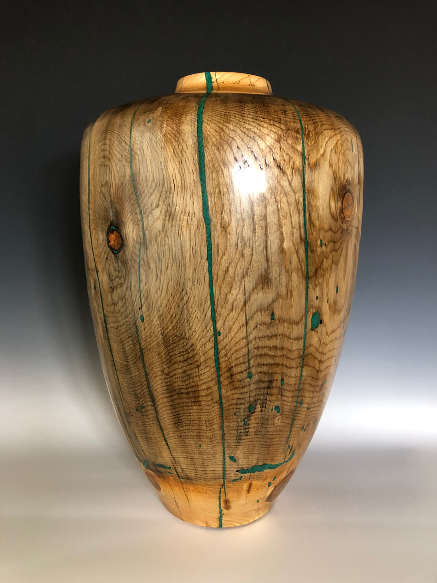 WT #153, Hollow Form Vessel from Beetle Killed Ponderosa Pine with Mal ...